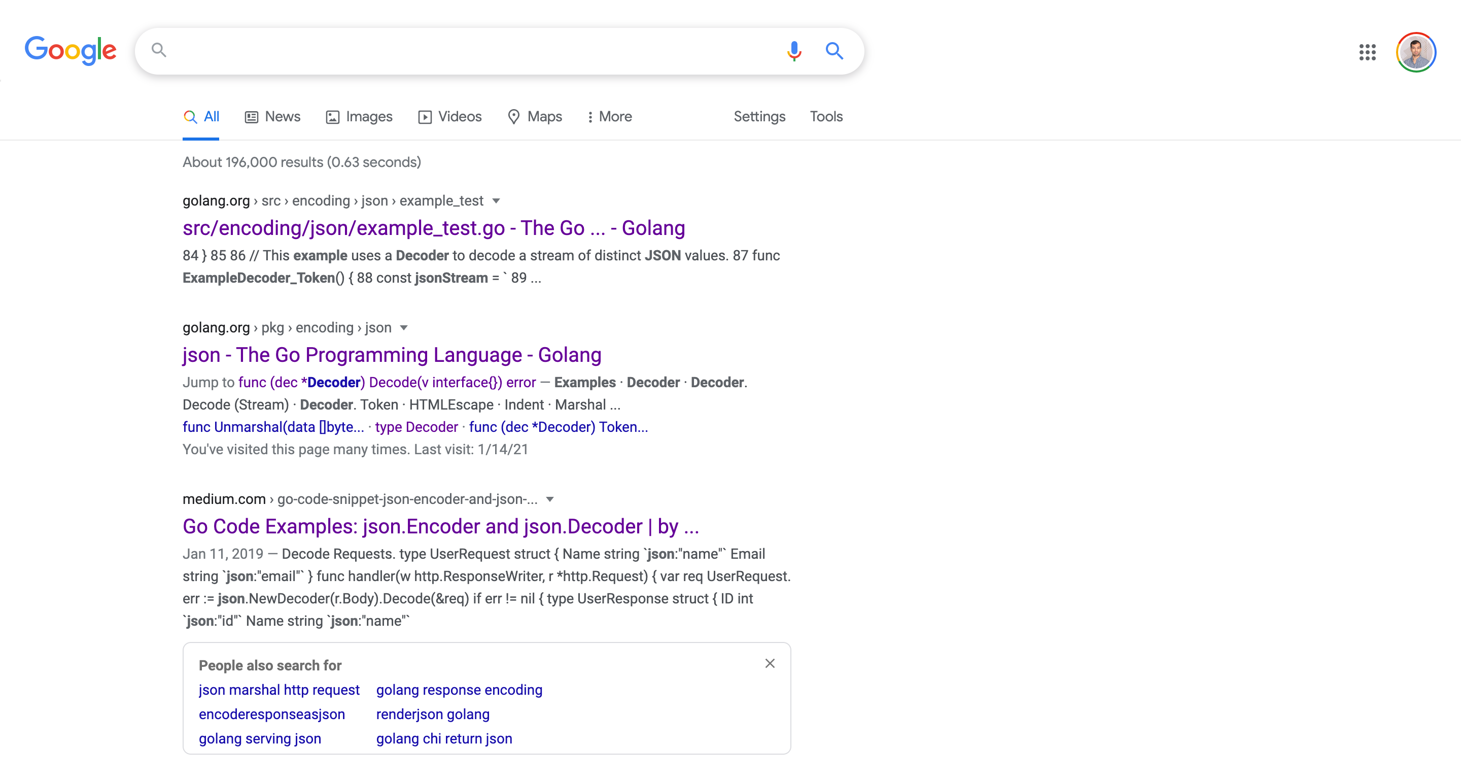 You might not be using json.Decoder correctly in golang